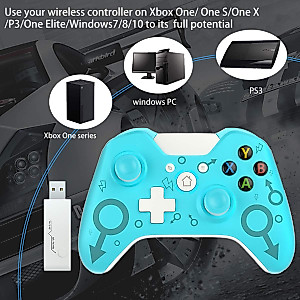 usergaing 2.4GHZ Xbox Wireless Controller Compatible with Xbox One Controller,Xbox Series X/S,Xbox One,Xbox One S,One X,Window PC(11,10,8)-Blue