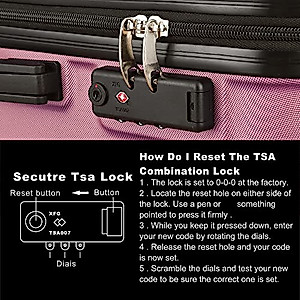 HOUAGI Luggage Sets Expandable ABS Hardshell 3pcs Clearance Luggage Hardside Lightweight Durable Suitcase sets Spinner Wheels Suitcase with TSA Lock 20in/24in/28in