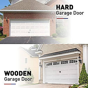 FOSLUOC Garage Door Seal Top and Sides Seal Strip White 34.4FT Rubber Weather Stripping Replacement Soft and Hard Composite, Weatherproofing Universal Sealing Professional.