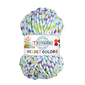 Troyarn Velvet Colors Chenille Baby Blanket Yarn Amigurumi Yarn for Crocheting and Knitting Super Bulky 100 gr (131 yds) (10222)
