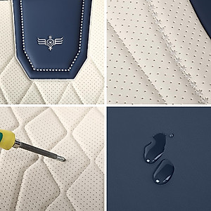 LINGVIDO Faux Leather Seat Covers for Cars - Full Set of Automotive Seat Covers for Front and Back Seats, Truck Seat Covers, and More