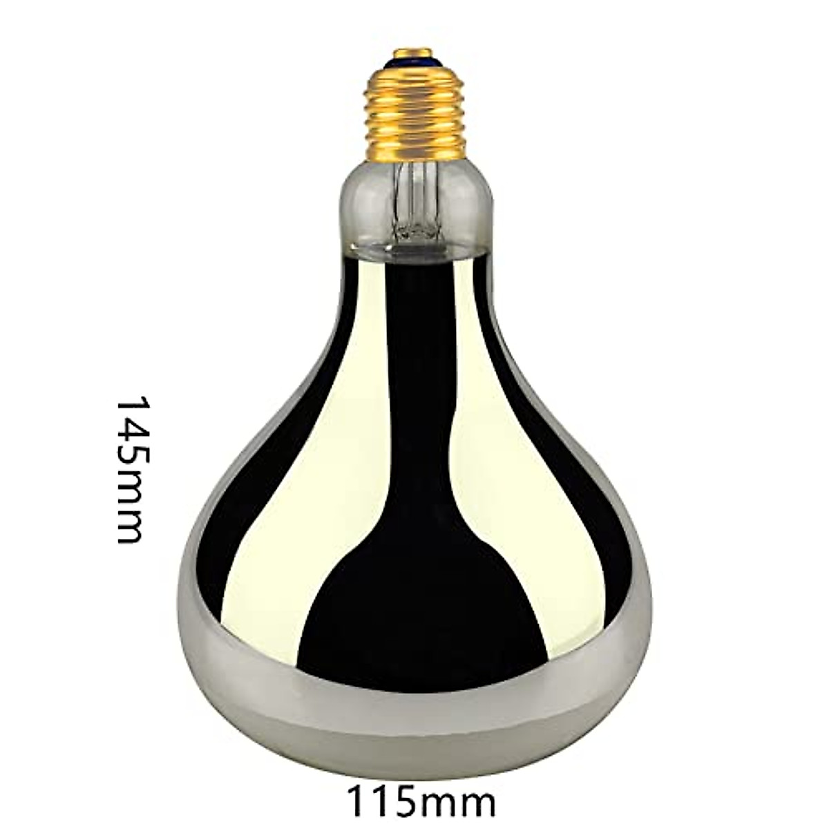 BONGBADA Heat Lamp Bulb R40 250 Watt 2 Pack Clear Infrared Glass Lamp Bulb for Food Service, Brooder Bulb, Chicks, Pet, Bathroom (Clear, R40/250W)