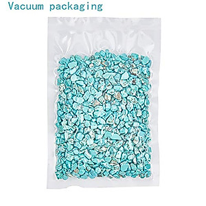 AHANDMAKER Natural Turquoise Chip Beads, 2/3 Pound Polished Tumbled Gemstone Chips Undrilled Crystals for Decoration