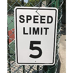 Joffreg Speed Limit 5 MPH Sign,17 x12 Inches,Reflective Aluminum,2 Pack