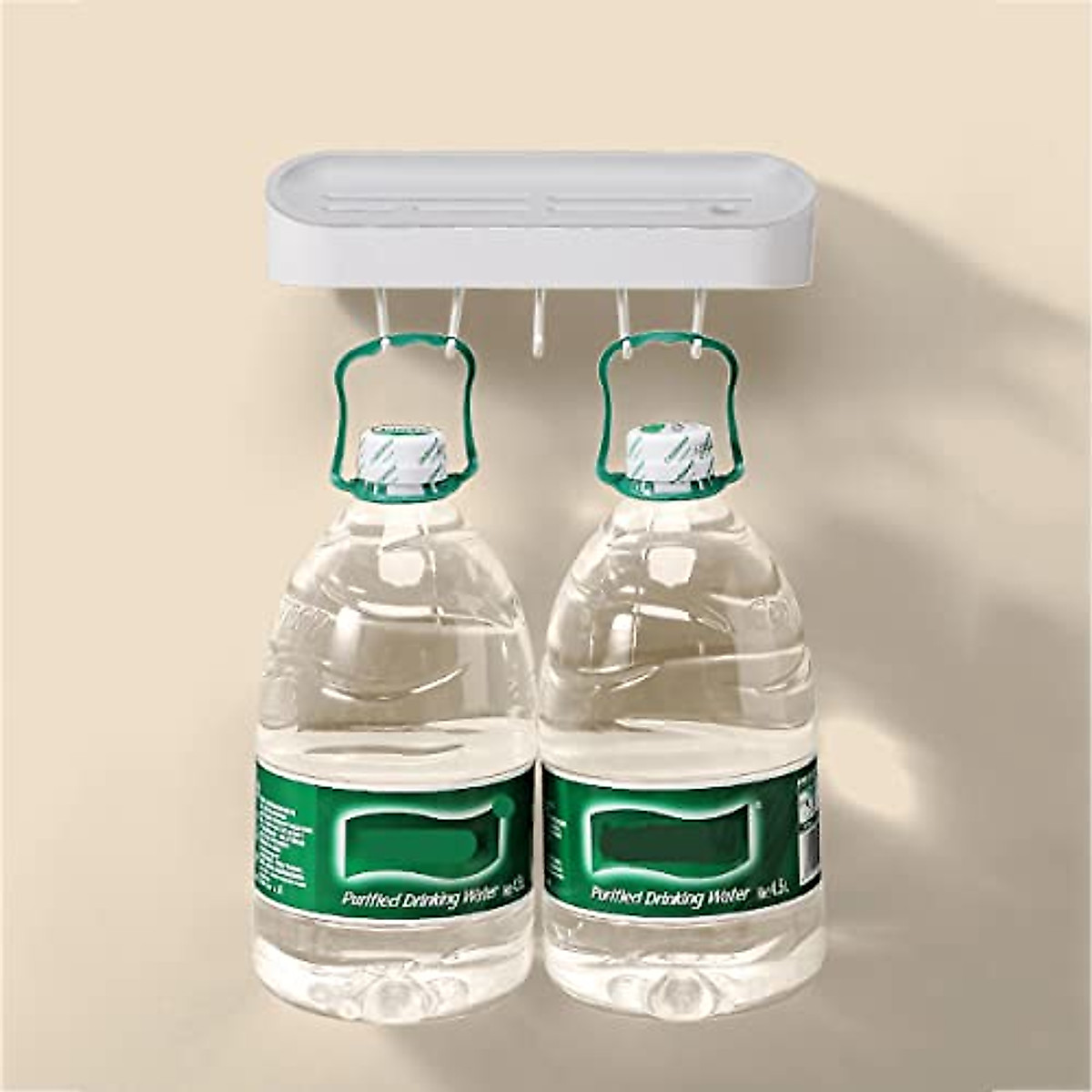 Knife Block Holder Wall, Knife Organizer Storage Shelf Rack Bar with Slots, Sharpening Rod Hooks for Kitchen Cooking White