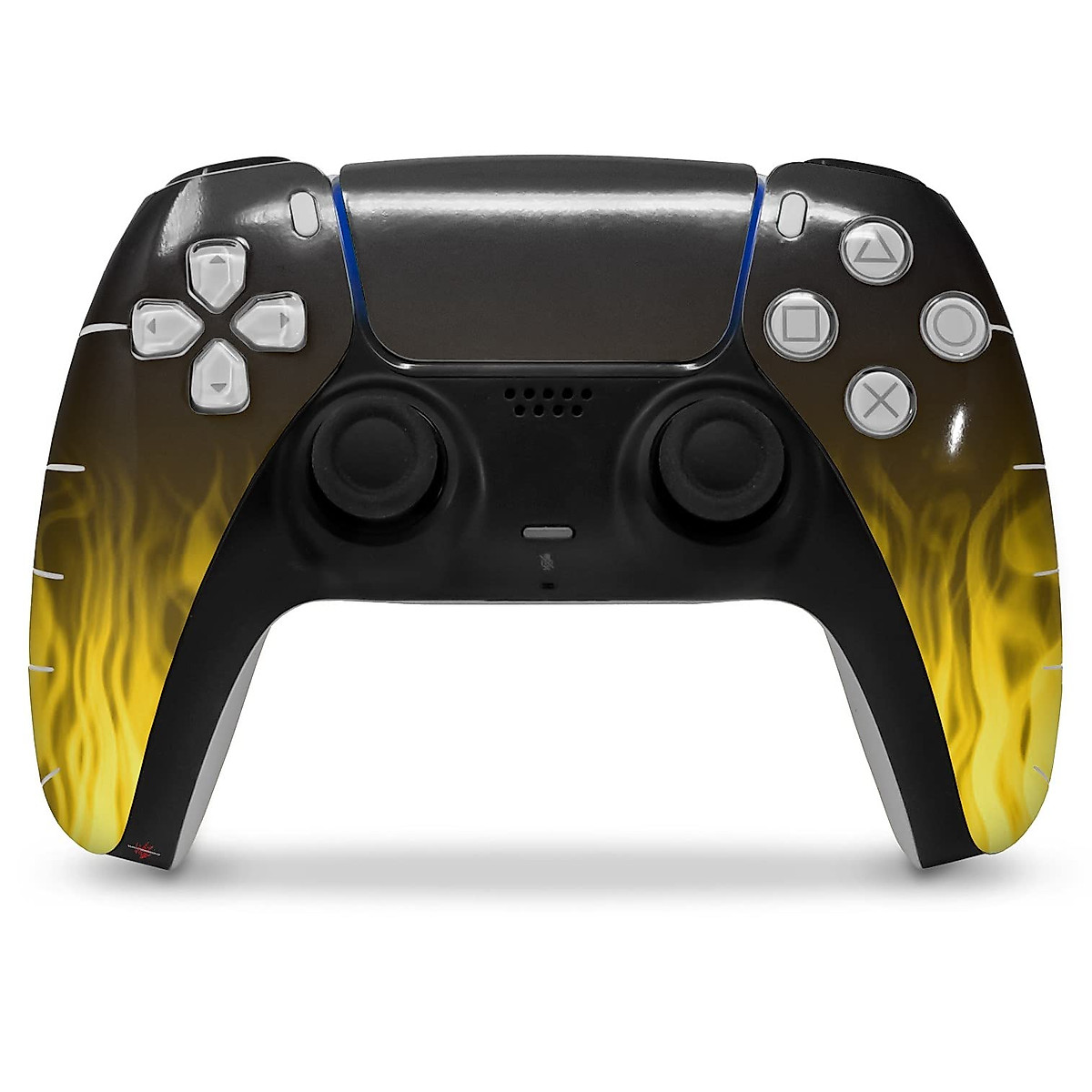 WraptorSkinz Skin Wrap compatible with Sony PS5 DualSense Controller Fire Yellow (CONTROLLER NOT INCLUDED)