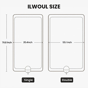 ILWOUL Heated Mattress Pad Heating pad Machine Washable, Auto 15 Hours Shut Off, 5 Heating Setting, Radiation Blocking, Tencel Material, Bed Warmer with Dual Controller, UL Listed (Double)