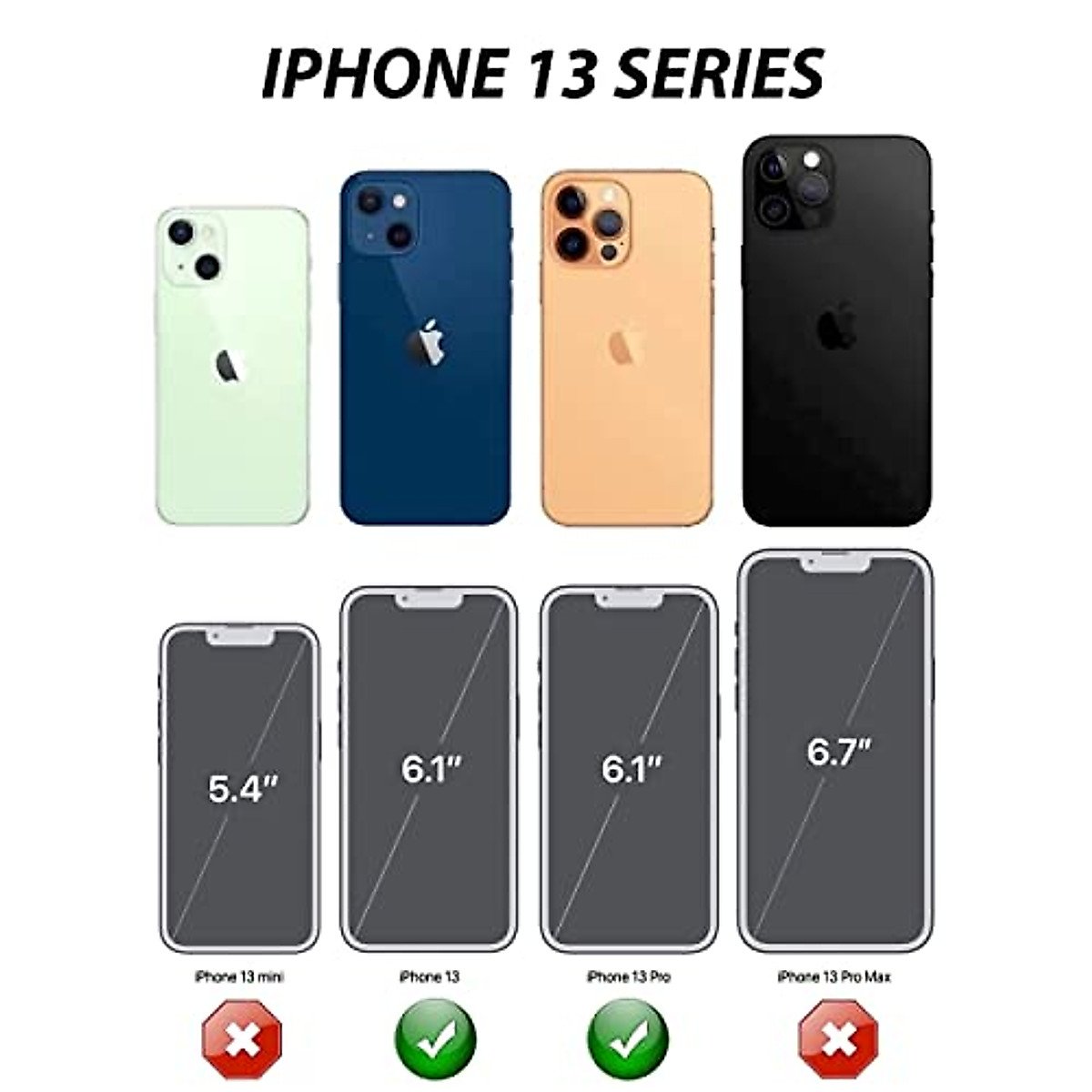 WallSkiN 2 Pack Replacement Belt Clip Holster for Apple iPhone 13 Pro, iPhone 13 OtterBox Defender Series Case | Clip for Belt Holder (Case Not Included)