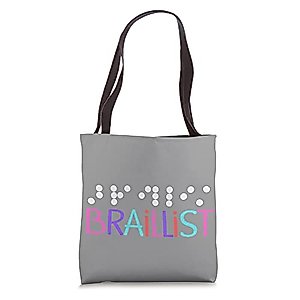 Visual Braille Braillist Gift for Him Her Staff Appreciation Tote Bag