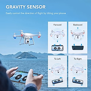 Potensic Upgraded P5 Drone with 2.7K Camera for Adults and Beginners, FPV Quadcopter Helicopter with Gravity Sensor, Trajectory Flight and 3D Flip, Altitude Hold, Headless Mode, 40 Mins Flight Time