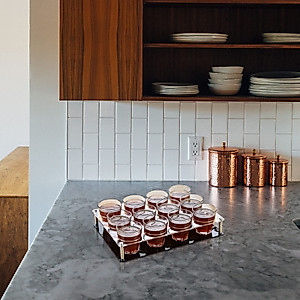 PATKAW Shot Glass Holder Acrylic Shot Glass Server Acrylic Cup Holder Shot Glass Serving Trays Shot Glass Base for Tequila Whiskey Cocktail Party Club Home Bar Drinking