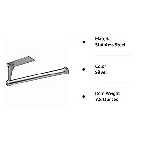 Paper Towel Holder,Paper Towel Holder Under Cabinet Bulk- Self-Adhesive,Paper Towel Holder Wall Mount Both Available in Adhesive and Screws,Stainless Steel Paper Towel Holder Sturdy and Durable