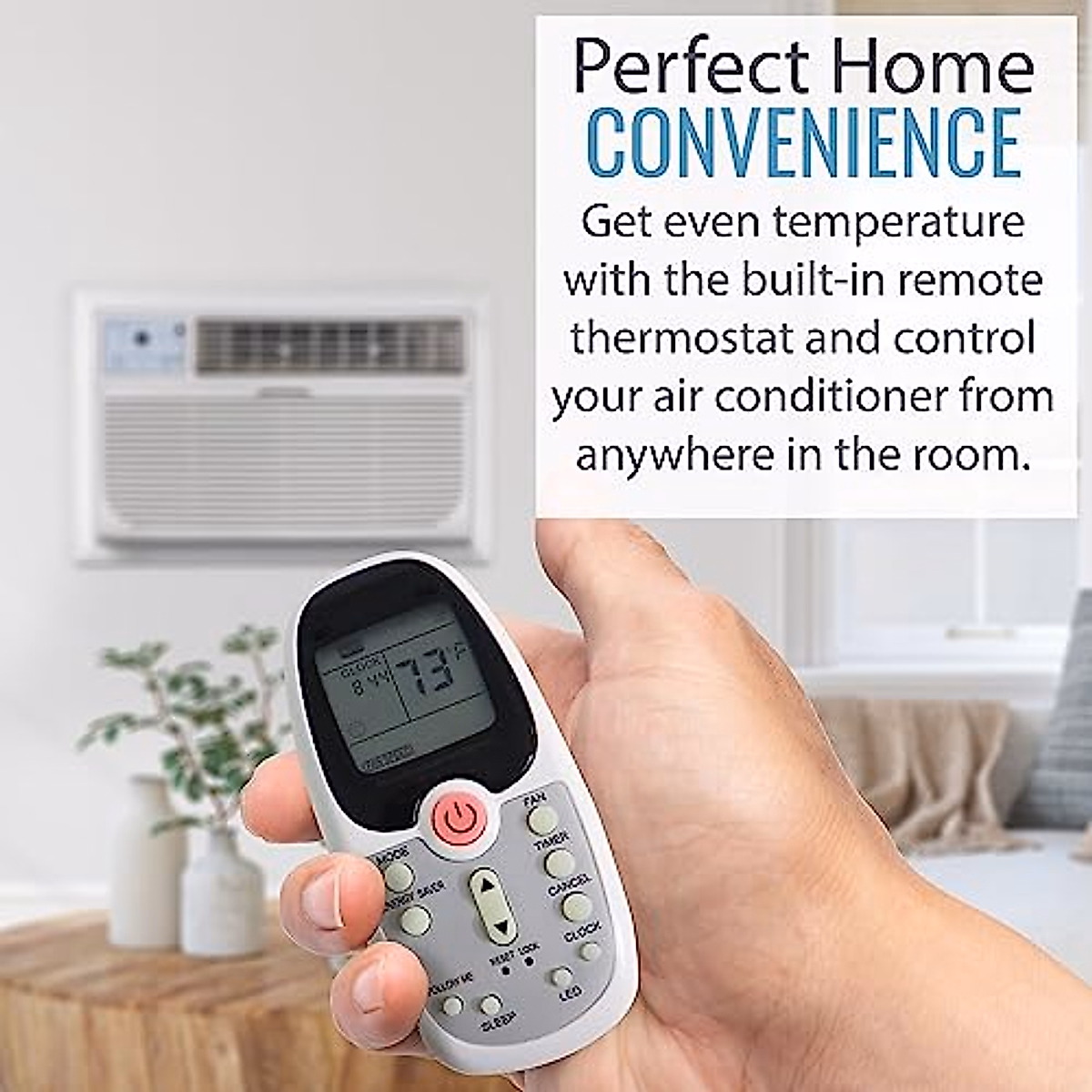 Keystone 12,000 BTU 230V Wall Mounted Air Conditioner & Dehumidifier with Remote Control - Quiet Wall AC Unit for Bedroom, Bathroom, Nursery, Medium Sized Rooms up to 550 Sq.Ft.