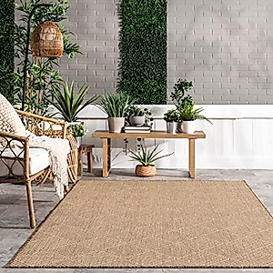 nuLOOM Freda Casual Geometric Indoor/Outdoor Area Rug, 8' x 10', Beige