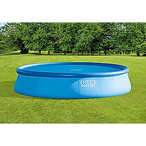 INTEX 28015E Solar Pool Cover: For 18ft Round Easy Set and Metal Frame Pools – Insulates Pool Water – Reduces Water Evaporation – Keeps Debris Out – Reduces Chemical Consumption