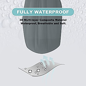 Cute Castle Baby Waterproof Crib Mattress Protector, 28x52 Inch (Pack of 2), Dark Grey