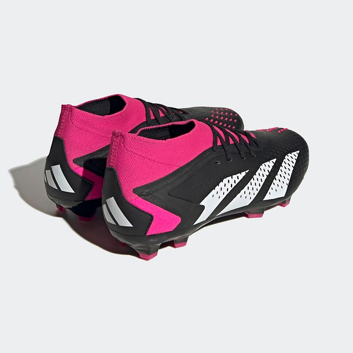 adidas Unisex Predator Accuracy.2 Firm Ground Soccer Shoe, Black/White/Team Shock Pink, 7.5 US Men