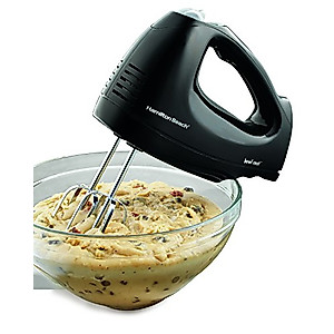 Hamilton Beach Hand Mixer with Snap-on Case, Black