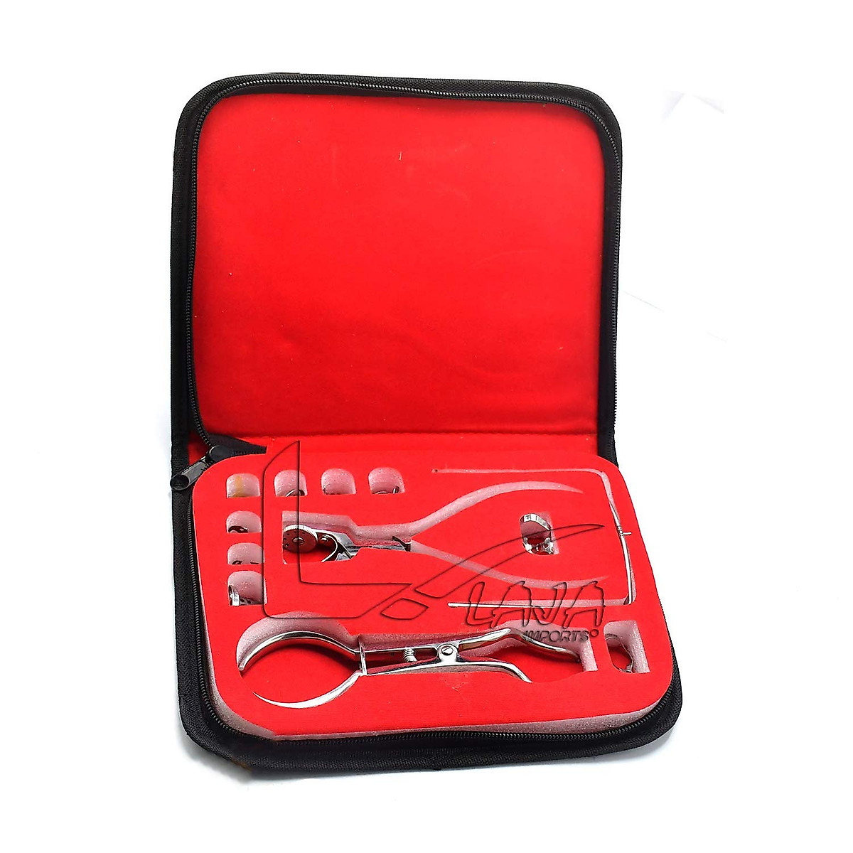 Laja Imports 12 Pieces Rubber Dam Starter Kit with Ainsworth Frame Clamps Dental Ins Dn-2207 for Educational Use