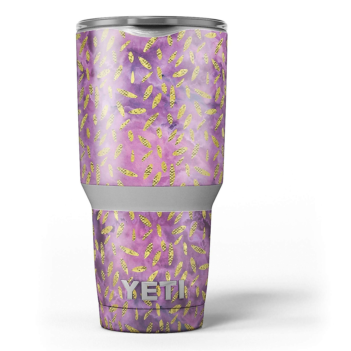 Design Skinz Daisy Pedals Over Purple Cloud Mix - Skin Decal Vinyl Wrap Kit Compatible with The Yeti Rambler Cooler Tumbler Cups