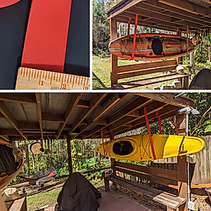 DEYACE 2 Inch Nylon Webbing Strap with Plastic Tri-Glide Slide Clips, 10 25 50 Yards Heavy Duty Nylon Strapping for Indoor or Outdoor Gear, DIY Crafting, Repairing (White, 2" x 10 Yards)