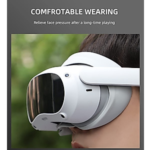 VR Silicone Interface Cover for Pico 4 VR Headset Face Cover Anti-Leakage VR Silicone Pad Anti-Leakage Light Blocking Sleeve (Black)