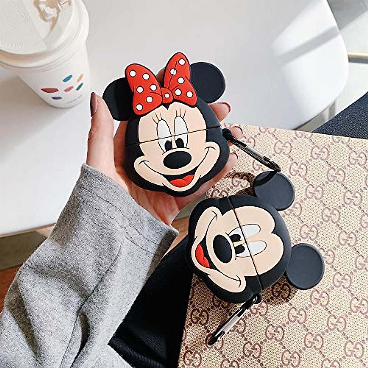 Cocomii 3D AirPods Pro Case - 3D Cartoon - Slim - Lightweight - Matte - Keychain Ring 3D Cartoon Characters Cartoon - Luxury Headphone Case Cover Compatible with Apple AirPods Pro (Mickey Face)