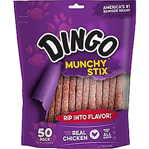 Dingo Munchy Stix, Made With Real Chicken, 50-Count, Red (P-22042)