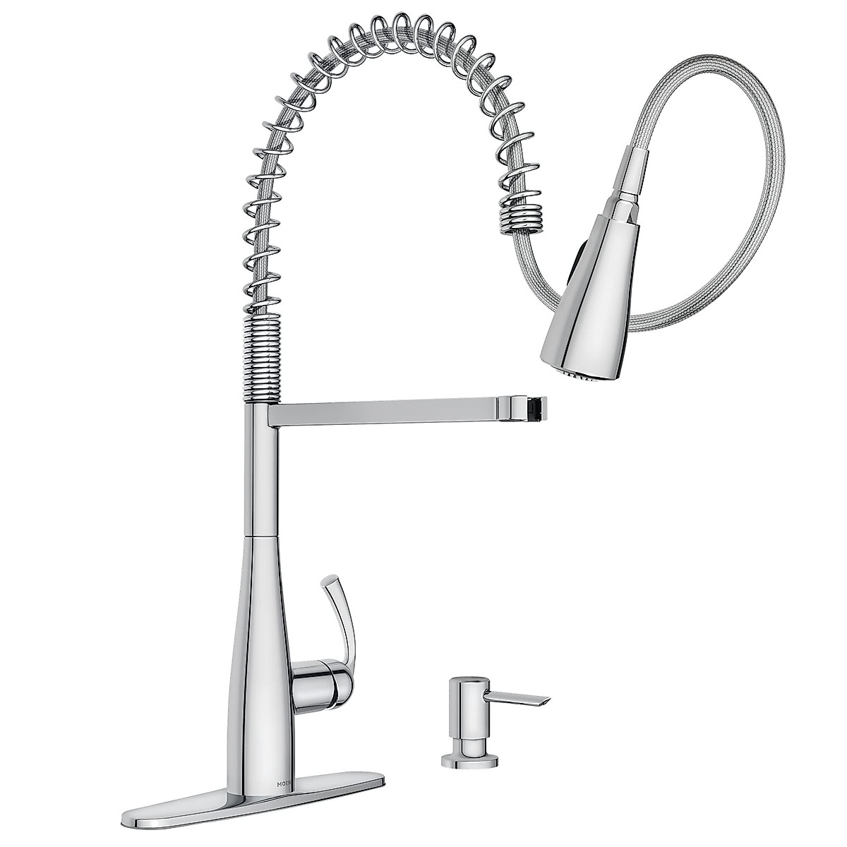Moen Essie Chrome One-Handle High Arc Pulldown Kitchen Faucet, 87814