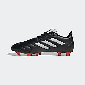 adidas Unisex Goletto Firm Ground Soccer Shoe, Core Black/White/Red, 7 US Men