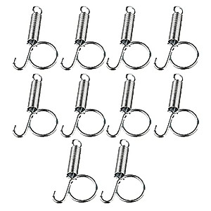 Hemobllo 10PCS Metal Finger Spring Latch Hook for Fixing Pet Cage Door for Wire Rabbit Cages Doors Bunnies Rodents Hamsters Squirrels Birds