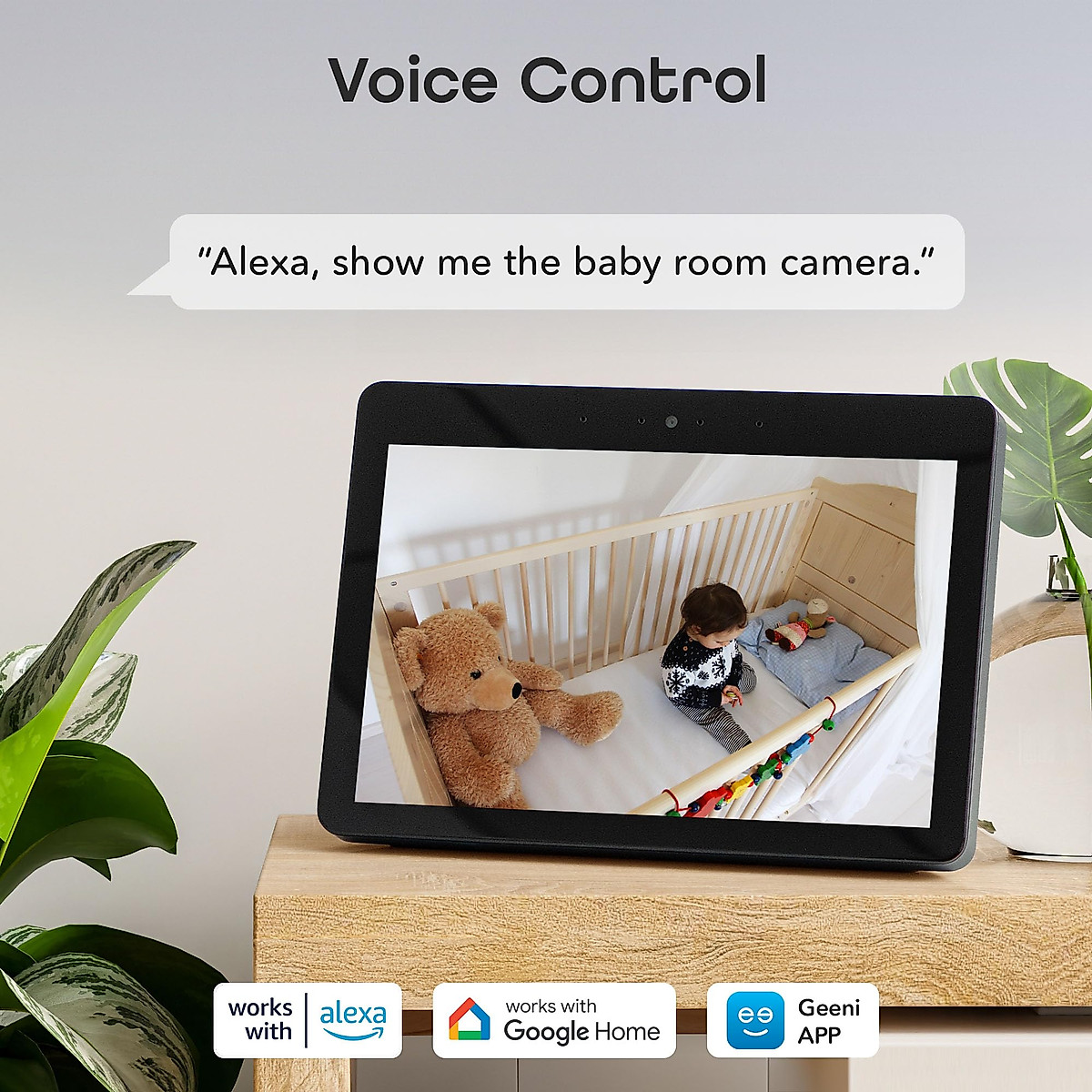 Geeni Aware 1080p Indoor Smart Home Security Camera with 2-Way Talk, Night Vision and Motion Alerts, Works with Alexa and Google Home, No Hub Required, White (2 Pack)
