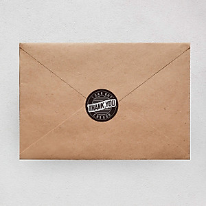 500 PCS Retro Chalkboard Thank You Stickers in 8 Designs with Perforation Line for Personal and Business Use (Each Measures 1.5" in Diameter)