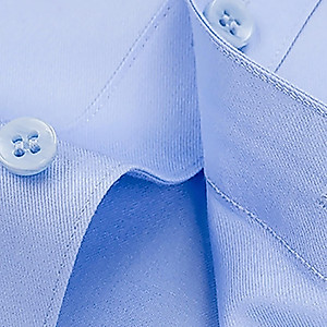 Mayntop Women Cotton Hi-Low Irregular Button-Down Collar Dipped Hem Long Sleeve Loose Shirt Solid Color Plain Business Casual Oversized Side Slit Top BFF Baggy Blouse A White S