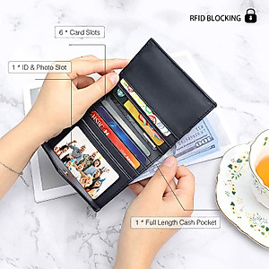 Rose Lake Women Wallet (5 Pack) Bifold Pocket Change Purse RFID Blocking Pouch with Snaps Closure Gifts for Girls (Mult Color-5 Pcs)