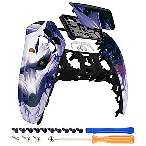 eXtremeRate Nine-tailed Fox Touchpad Front Top Shell Compatible with ps5 Controller BDM-010 020 030 040 050, DIY Replacement Shell Custom Touch Pad Cover Compatible with ps5 Controller