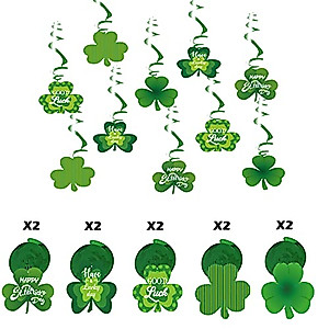DmHirmg St Patricks Day Decorations,St Patricks Day Garland,St Patricks Day Hanging Decorations Lucky Irish Green St Patrick Party Home Party St Patricks Day Banner Big Pack