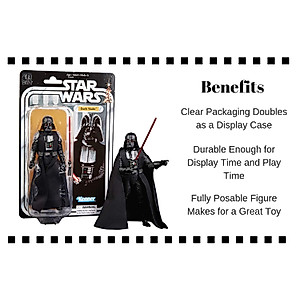 Disney Star Wars Black Series 40th Anniversary Collection Darth Vader - 6 Inches Action Figure - Movie-Like Detailing - Includes One Figurine - Posable Arms, Legs, and Head – Designed for Ages 4 Plus