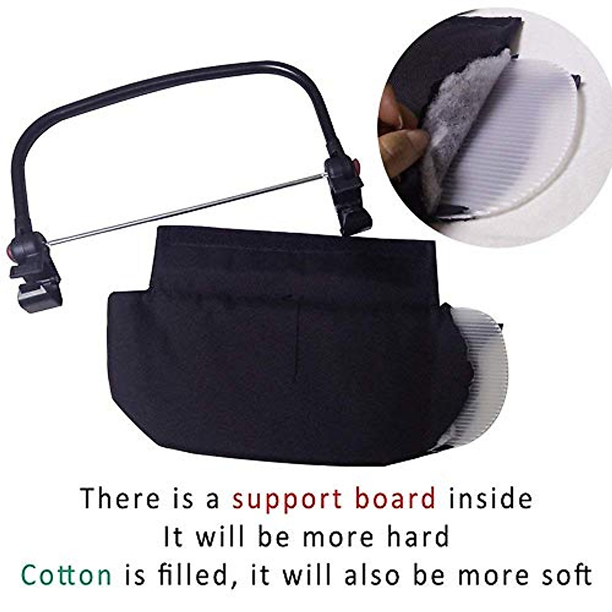 SeedFuture Stroller Footrest Black for Babyzen YOYO, Stroller Accessories Baby Leg Rest Fits Babyzen YOYO YOYO+ YOYO2 Baby Time, 8.5 Inch Long Extend Infant Pram Footboard