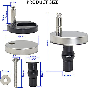 Toilet Seat Replacement Bidet Parts: 2pcs Seat Hinge Replacement Toilet Seat Screws Cover Top Fix Nuts Screws Mount Seat Hardware - Toilet Seat Hinge Fixings Nuts