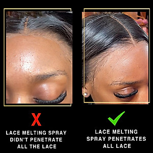 Goiple Lace Melting Spray for Wigs, Closures & Extensions - Styling Agent with Strong Natural Finish, Fast Drying, Water & Oil Resistant, Includes Hair Adhesive, Edge Control Wax & Hair Wax Stick