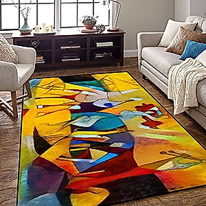 Area Rug Non-Slip Floor Mat Alternative reproductions of Famous Paintings by Picasso Applied Indoor Outdoor Living Room Kids Room Bedroom Carpet Runner Rug Home Decor Doormat Yoga Mat Patio Mat