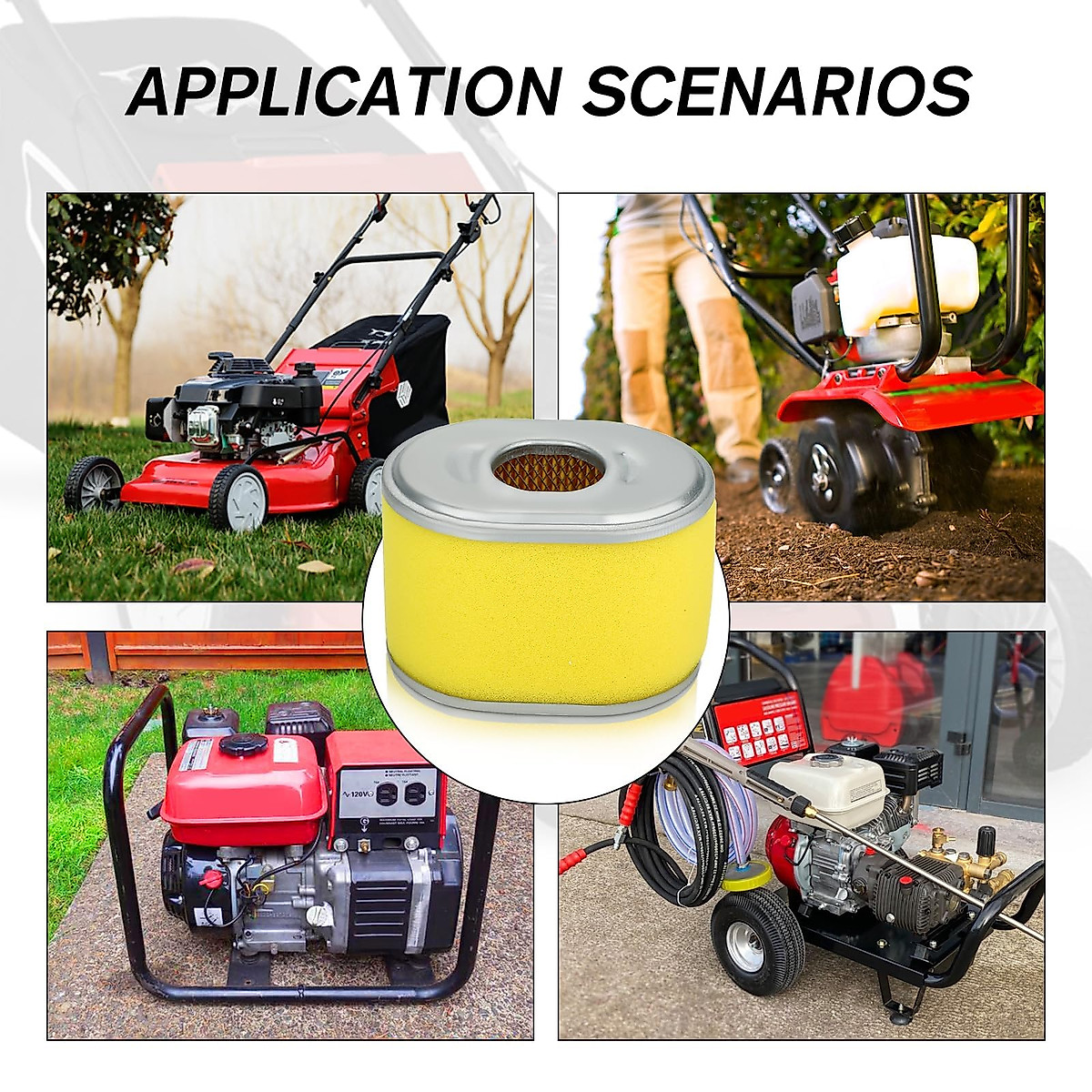 Savior 2 Pack GX160 Air Filter for Honda GX 160 GX200 GX140 5 HP 5.5 HP 6 6.5 HP Engine Air Cleaner Replace Honda 17210-ZE1-505 17210-ZE1-820 17210-ZE1-517 with Spark Plug