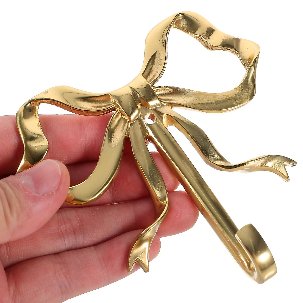 OKUMEYR Home Decorative Bowknot Brass Wall Hook Stylish Hanging Hook for Coats Hats Towels Elegant Multi Purpose Hook for Home Décor Hat Rack for Wall Use