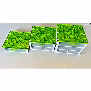 FreezeStax 2-Quart Expandable Base Starter Set. 6-9 Cup Total Set Capacity. Includes 2 individual 1-Qt Expanders for 1-Qt (3-4 Cup) Freezer Bags.