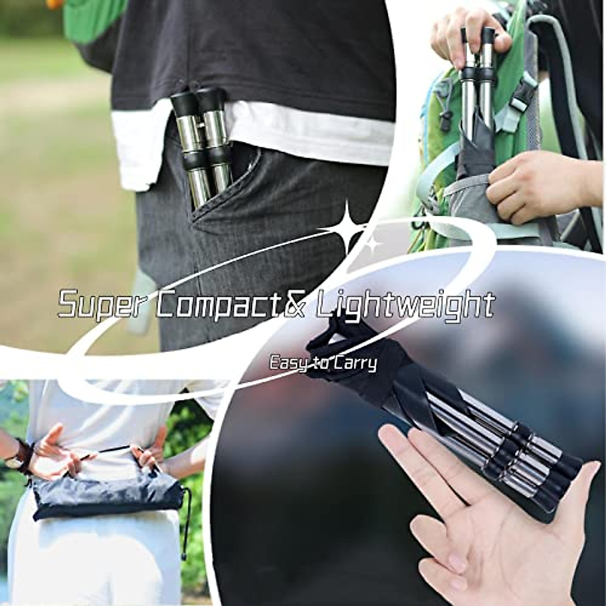 lucky cup Camping Stool Small Retractable Folding Chair Foot Rest Stainless Steel Compact Lightweight Backpacking Stool with Carry Bag 12.6X12.6X13.8 inches