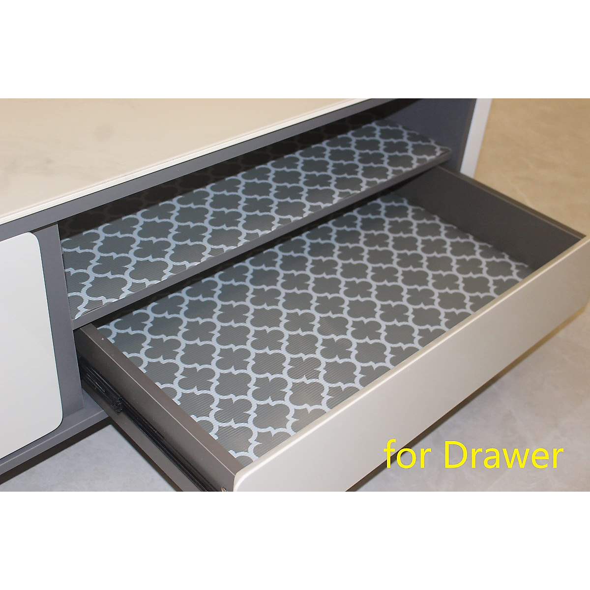 Gantan Shelf Liners,17.5Inch x 30FT(360"),Non Slip Drawer Liner,Washable Refrigerator Mats, Waterproof Cabinet Liner for Closet Wire Rack Kitchen Refrigerator Pantry Dresser(Clear)