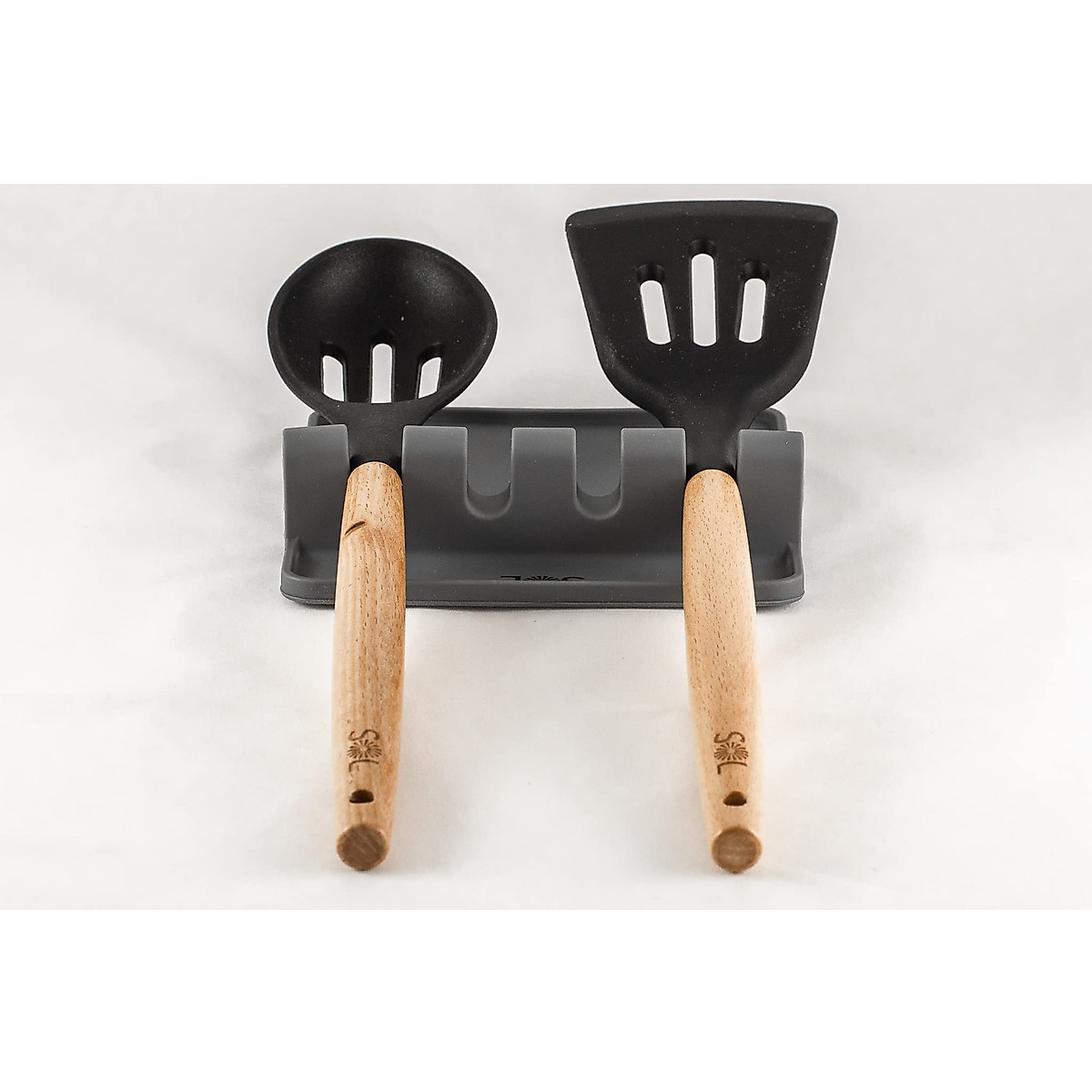 SOL - Silicone Utensil Rest with Drip Pad for Multiple Utensils, Heat-Resistant, BPA-Free Spoon Rest & Spoon Holder for Stove Top, Kitchen Utensil Holder for Spoons, Ladles, Tongs & More - by Sol