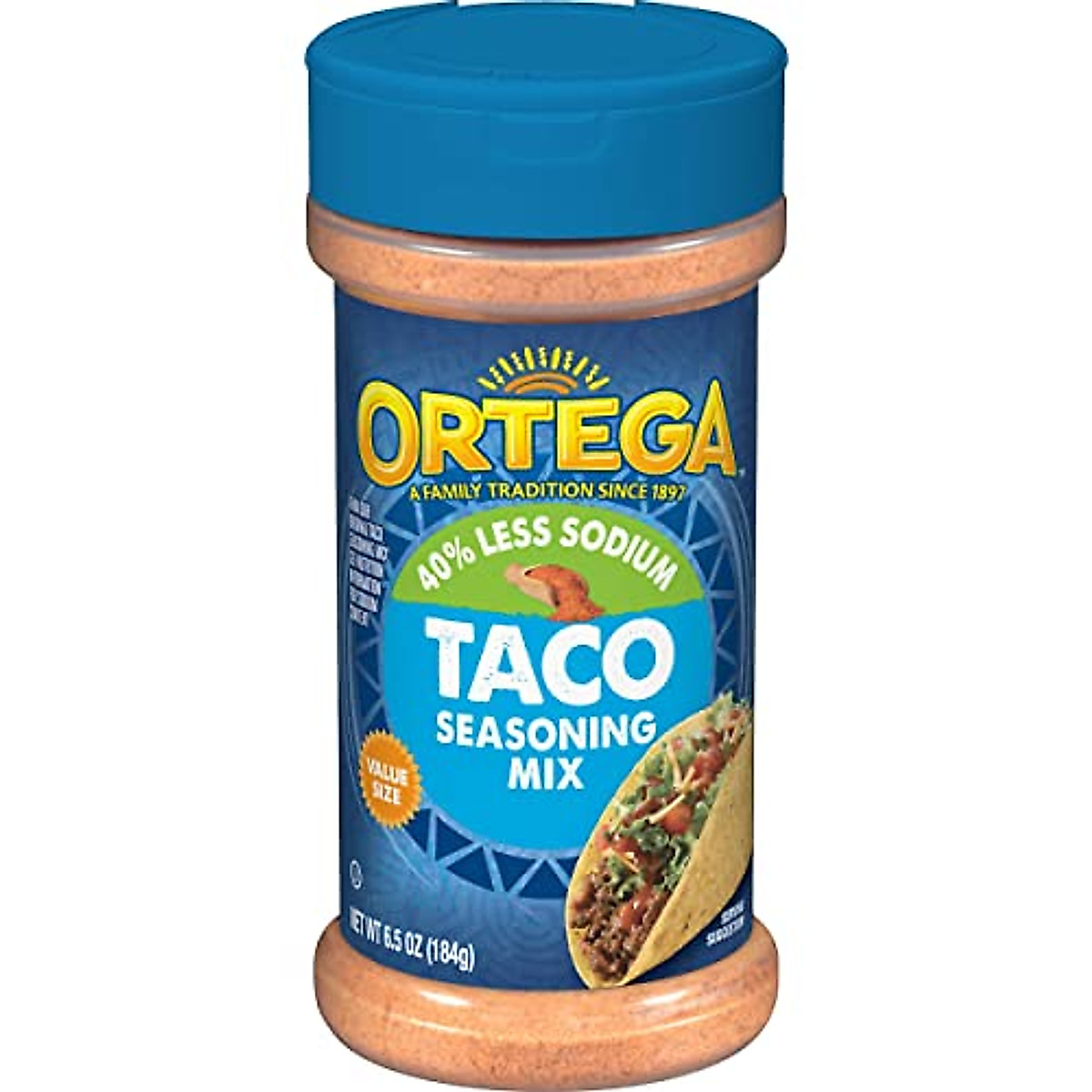 Ortega Seasoning Mix, 40% Less Sodium Taco, 6.5 Ounce