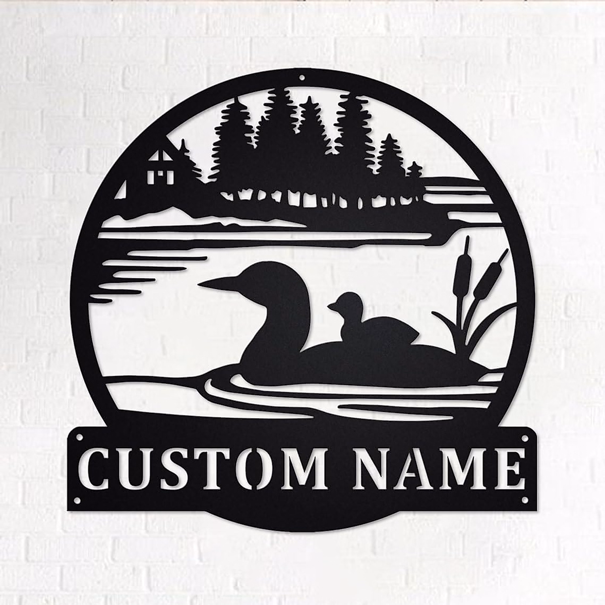 Custom Loon Duck Metal Wall Art, Personalized Loon Duck Name Sign Decoration For Farmhouse Ranche, Loon Duck Home Decor for New Year Easter, Custom Loon Duck Iron Art Signs Crafts for Duck Lover